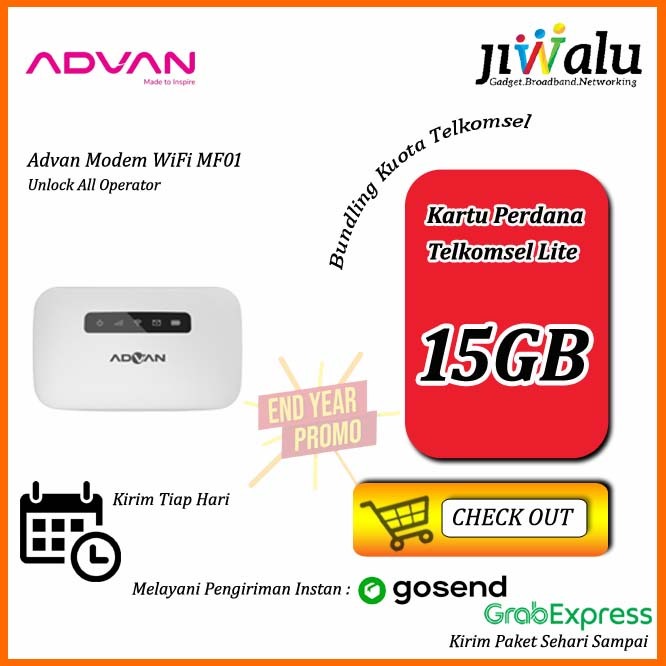 Jual Modem Advan wifi MF01 Free Telkomsel 15GB | Shopee Indonesia