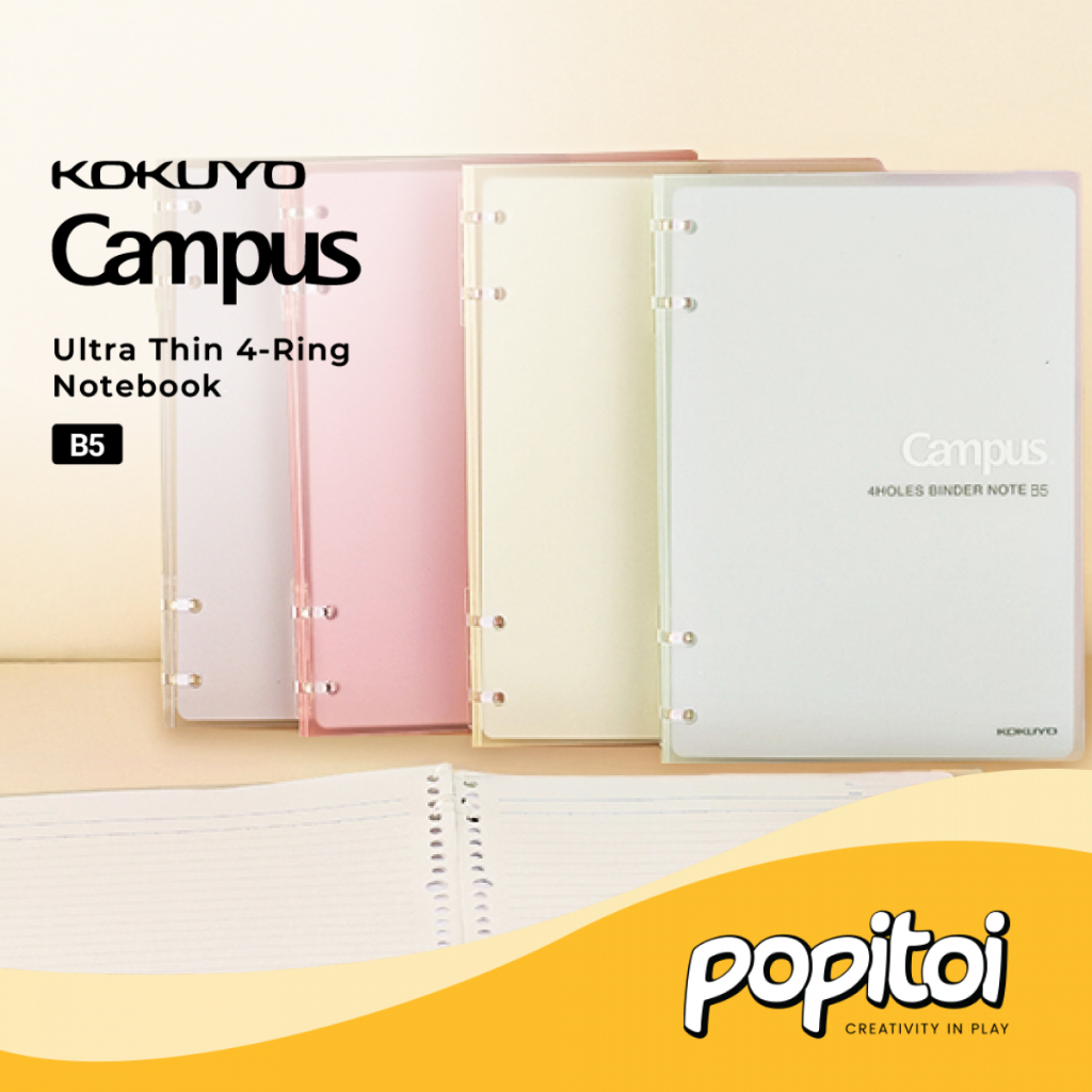 Jual Kokuyo Campus Ultra Thin 4-Ring 2x2 Notebook B5 Binder Buku Tulis Catatan Sekolah | Shopee ...