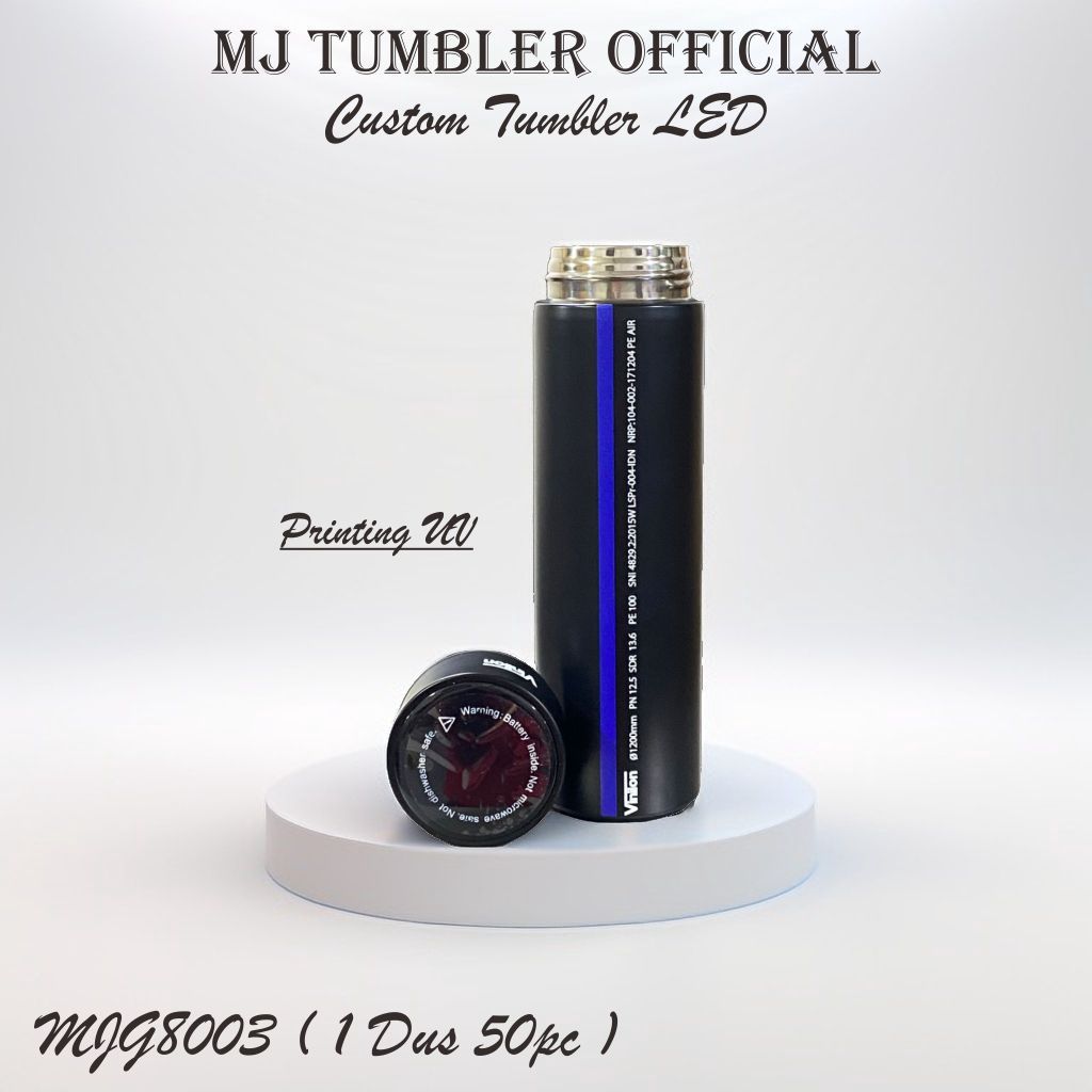 Jual [MJG8003] Custom Printing UV Tumbler LED suhu 500ml Stainless ...