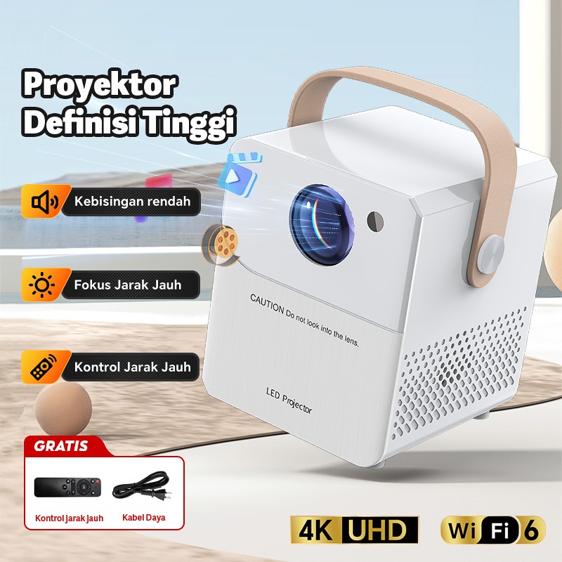 Jual Proyektor Bluetooth 6000 Lumen 4K HD Home Android Proyektor TV Theater Proyektor | Shopee ...