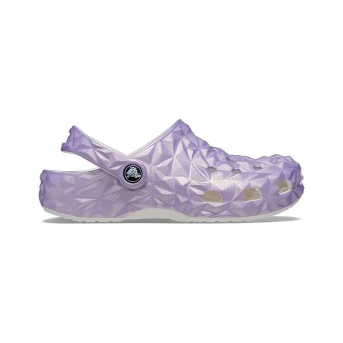 Jual Crocs Classic Iridescent Geo Clog - Kids Unisex - Purple Metallic ...