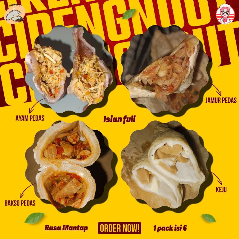 Jual CirengNdut Isi Full Ayam Pedas, Jando Mercon Jamur, Bakso & Sosis ...