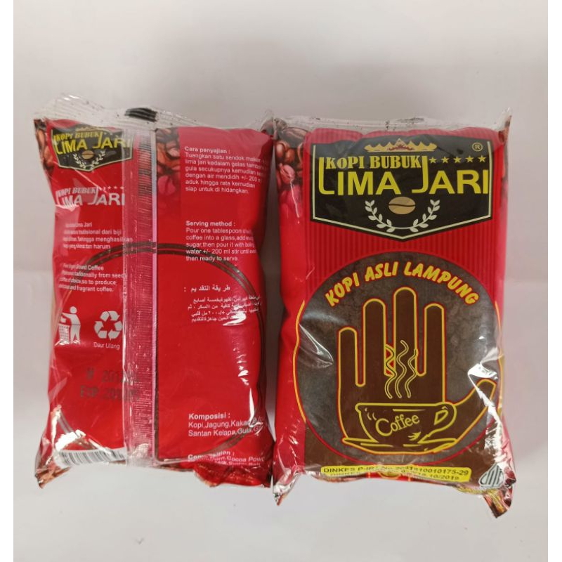 Jual Kopi Bubuk Lima Jari 1kg Kopi Robusta Lampung 10 bks 100gr ...