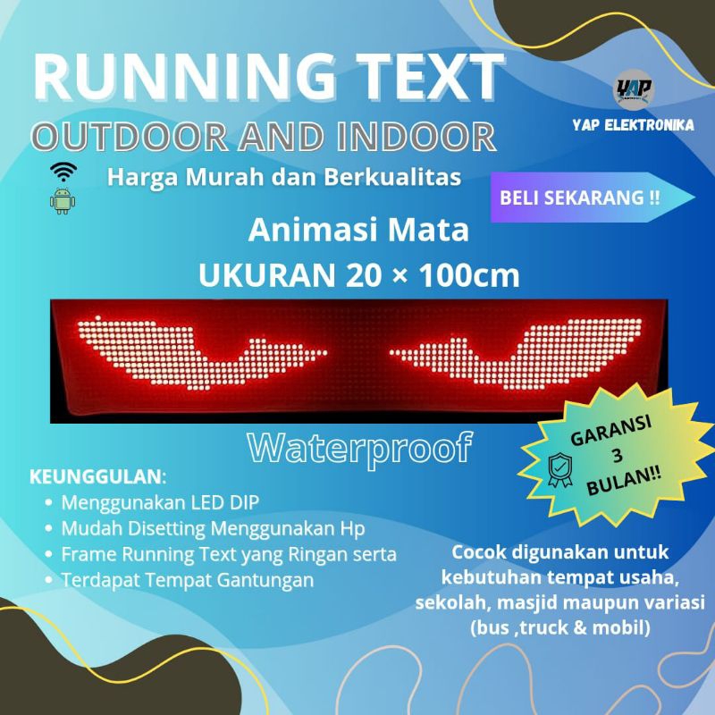 Jual RUNNING TEXT P10 MERAH INPUT DC9-36V | Shopee Indonesia