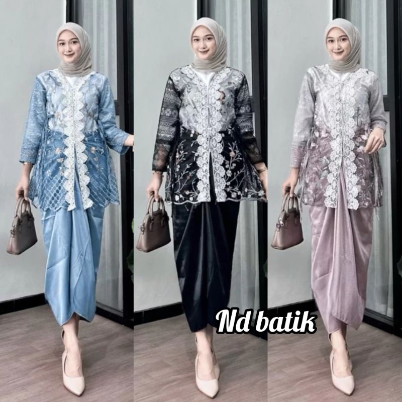 Jual One Set Wanita Kekinian Maiza Tulle Gardenia Warna Mix Renda Full ...