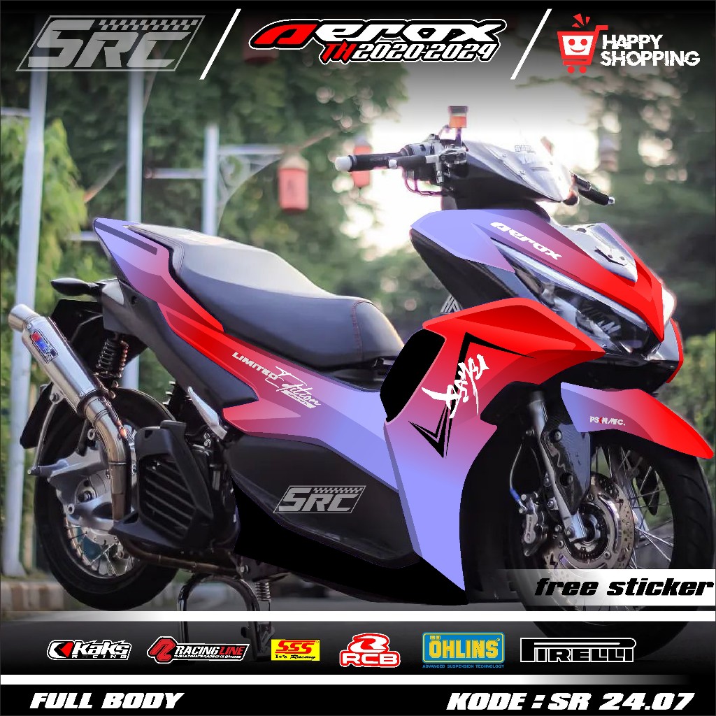 Jual COD Sticker Decal Full Body Yamaha Aerox 155 New Connected Cyber ...