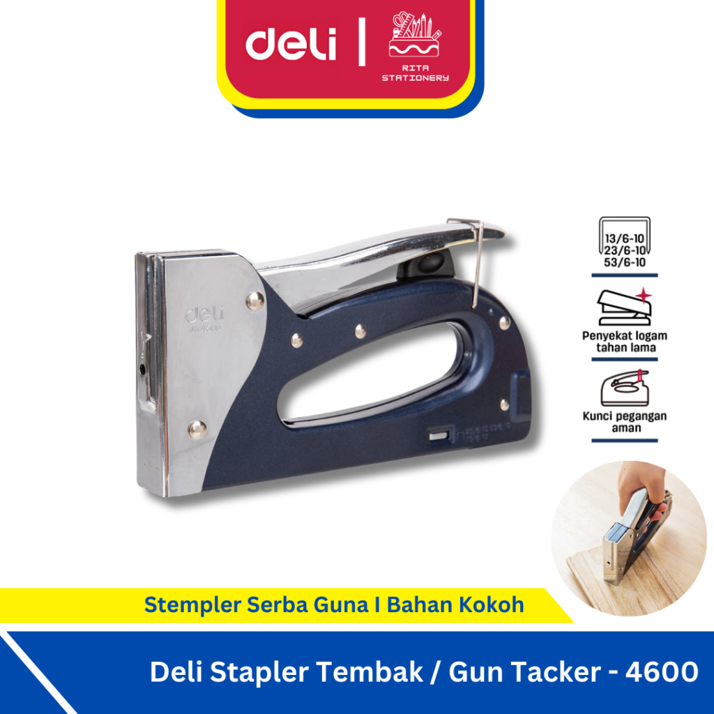 Jual Deli Stapler Hekter Tembak / Gun Tacker - 4600 | Shopee Indonesia