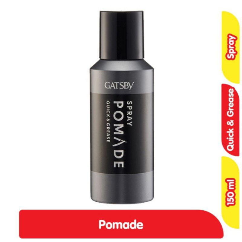 Jual GATSBY Pomade Penata rambut Spray Quick & Grease 150ml | Shopee ...