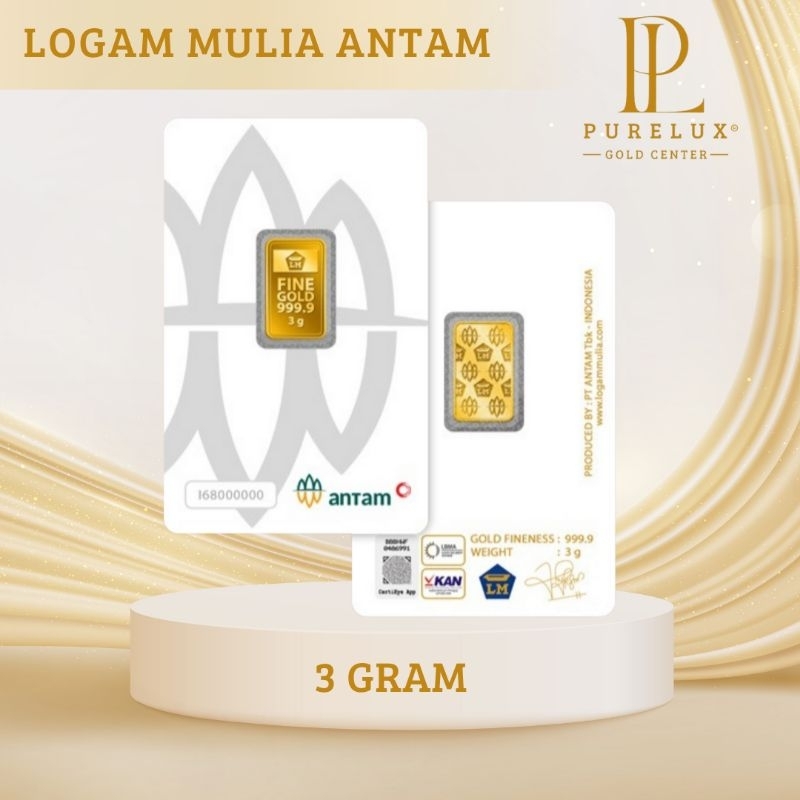 Jual Emas Logam Mulia ANTAM Press Certicard - 3 gram 24 Karat | Shopee ...