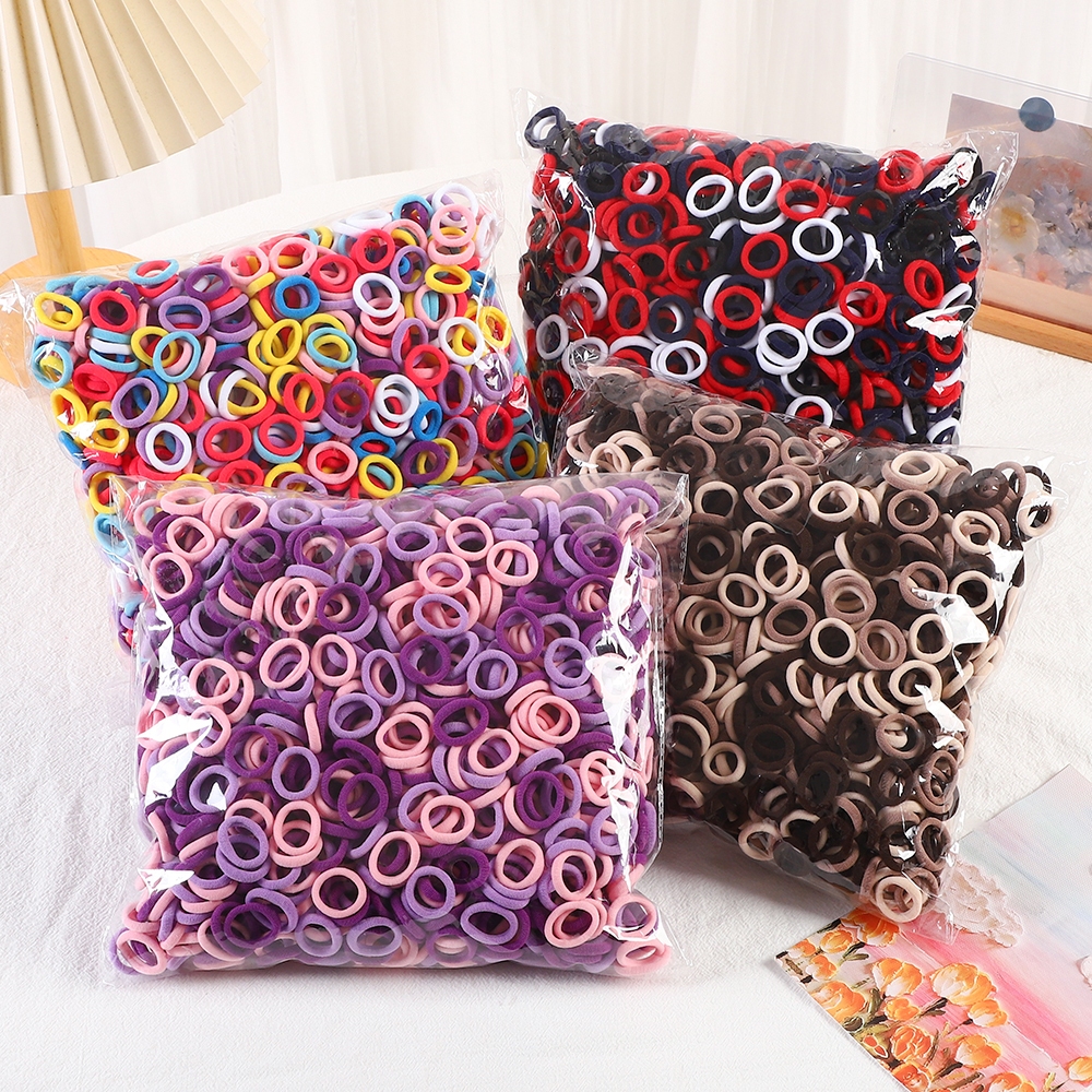 Jual 50 Pcs Elastis Pita Rambut Gadis Aksesoris Rambut Mini Nylon Ikat ...