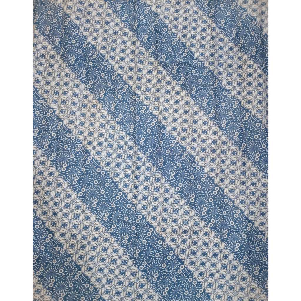Jual BATIK SALMA Bandung Kain Batik Katun Indigo Biru 2 Meter Bahan ...