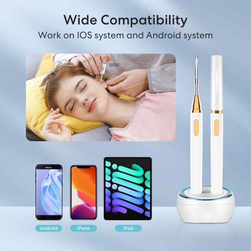 Jual WIRELESS Kamera Endoskopi Pembersih Telinga Endoscope Korek Kuping ...