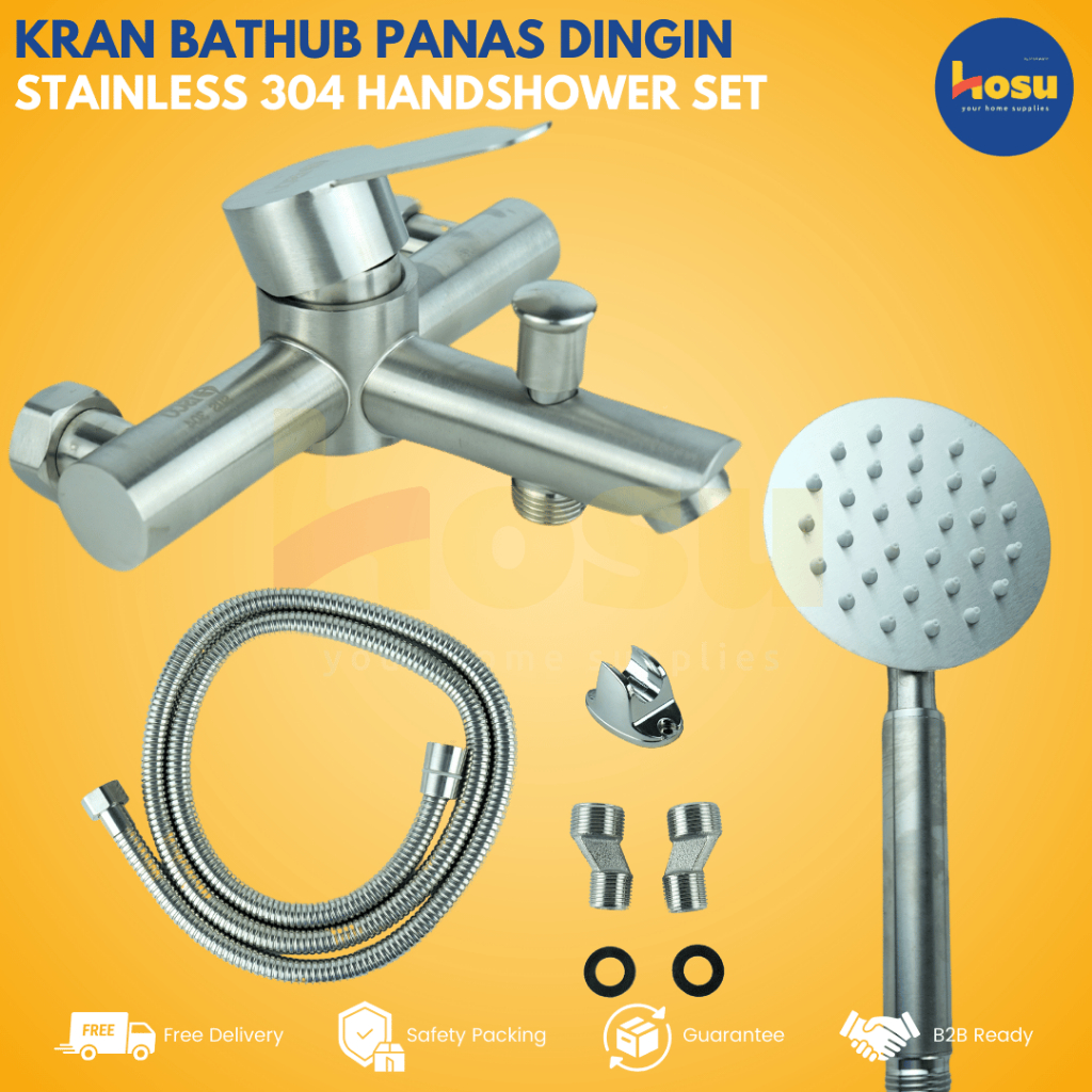 Jual ISCO Keran Bathtub Panas Dingin Stainless 304 Hand Shower Set ...