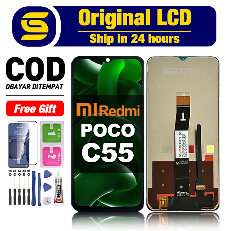 Jual LCD Redmi POCO C55 Original Touchscreen Fullset Compatible For ...