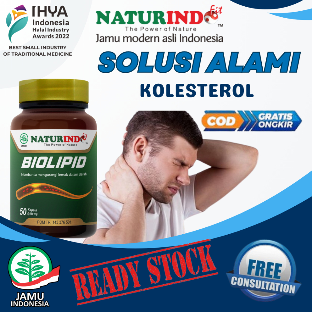 Jual BIOLIPID JAMU KOLESTEROL DAN DARAH TINGGI NATURINDO | Shopee Indonesia