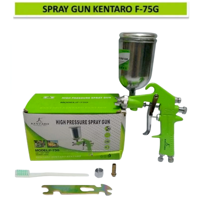 Jual KENTARO Spray gun F75 Japan Spray Gun 400cc Gravity F75 Alumunium ...