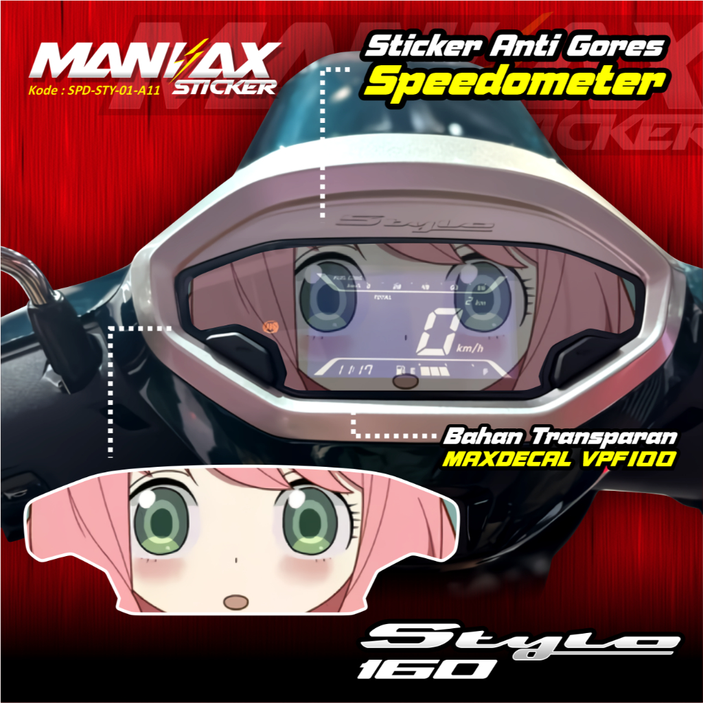 Jual Sticker Stiker Spido / Speedometer Transparant Anime Anya SPY X ...