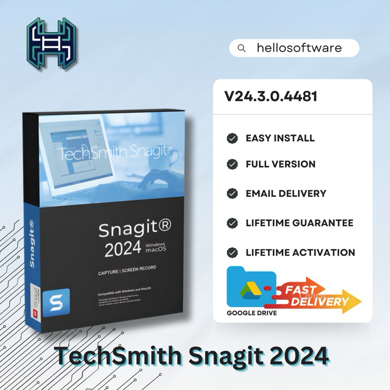 Jual (WIN/MAC) TechSmith Snagit v24.3.0 Build 4481 Full Version (Versi Terbaru) | Shopee Indonesia