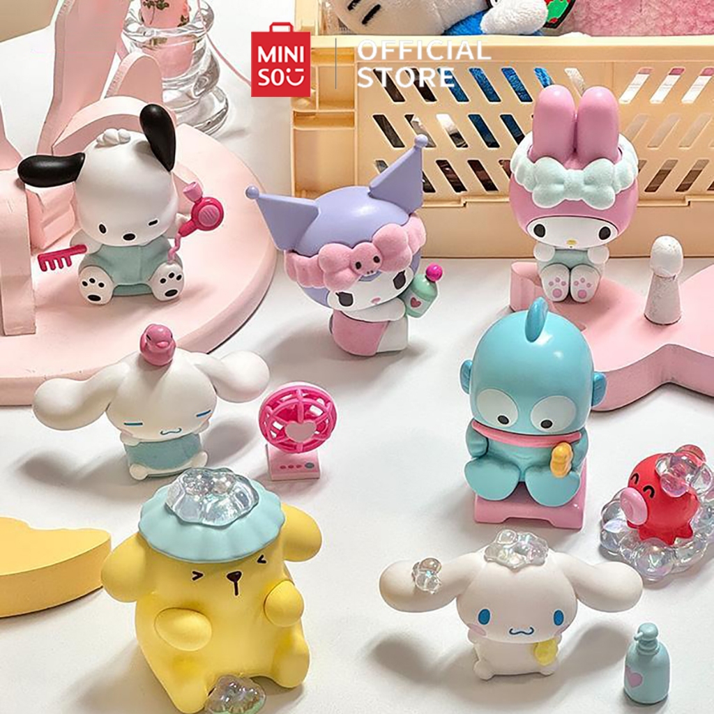 Jual Miniso x Sanrio characters Collection Kotak Buta Blind Box Bathing Time Surprise Box Figure ...