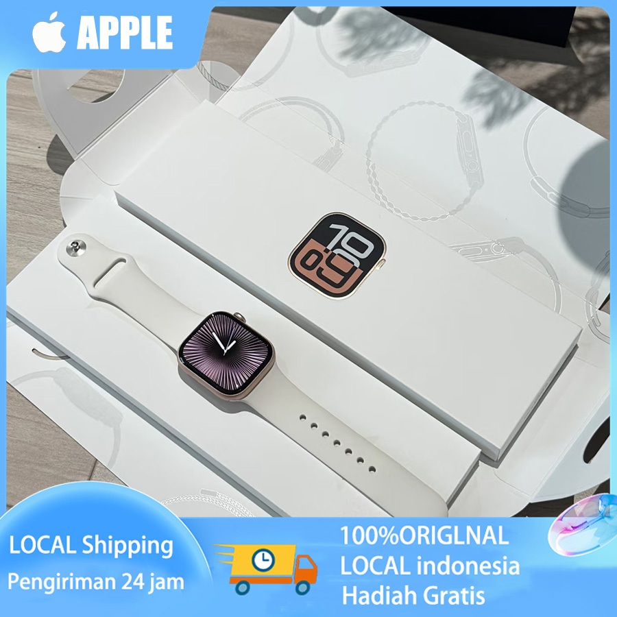 Jual [ORI Ready Stock]Apple Watch Series 10 Silver Denim Rose Gold Jet ...