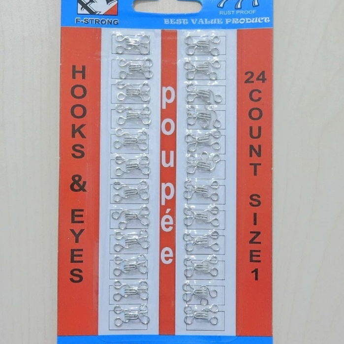 Jual Hak Kait / Pengait Bra / Kaitan BH / Kancing Hook Bra Isi Per 24 ...