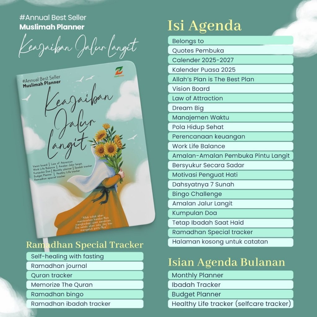 Jual Buku Muslimah Planner Agenda 2025 Catatan Harian Keajaiban Jalur ...