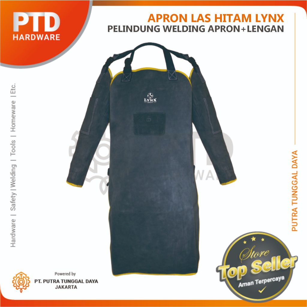 Jual Apron Las Lengan Badan Kulit Set Welding Pelindung Lynx Safety ...
