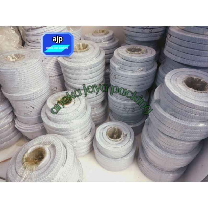 Jual gland packing 25mm (1 inch) remes packing asbestos teflon (1roll ...