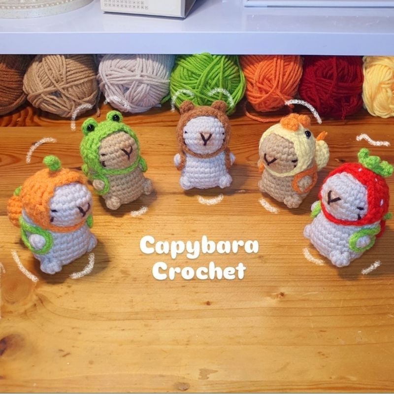 Jual Capybara Crochet Keychain| Gantungan Kunci Capybara Rajut | Shopee ...