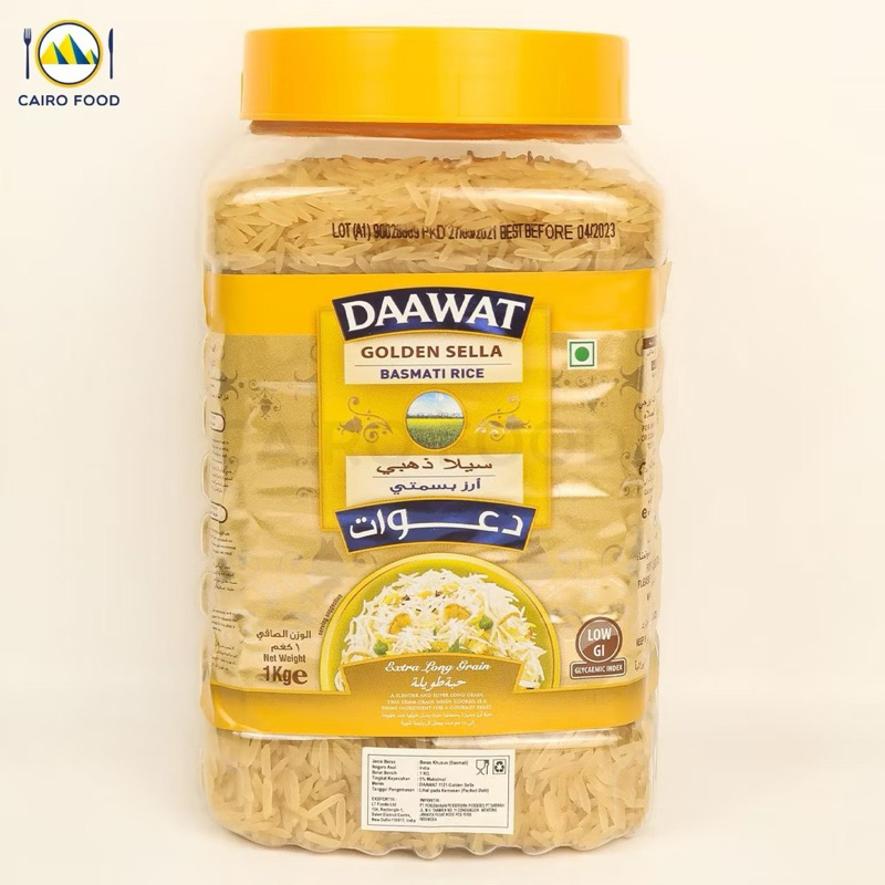 Jual DAAWAT BASMATI DAAWAT GOLDEN SELLA INDIAN RICE 1 Kg packing Toples ...