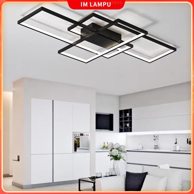 Jual (Remote) Lampu PLafon persegi panjang lampu PLafon ruang tamu ...