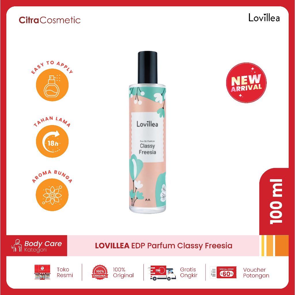 Jual Lovillea Edp Parfum Classy Freesia 100 Ml | Shopee Indonesia