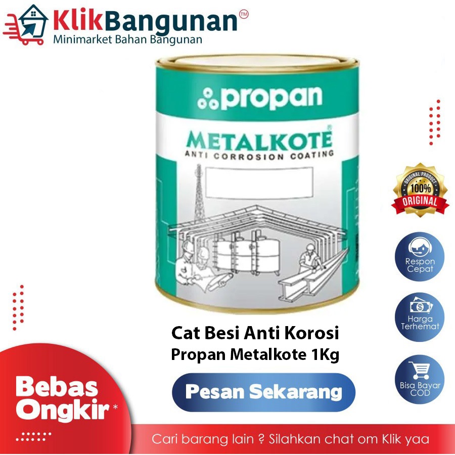 Jual PROPAN METALKOTE 1KG / CAT BESI ANTI KARAT / CAT BESI ANTI KOROSI ...
