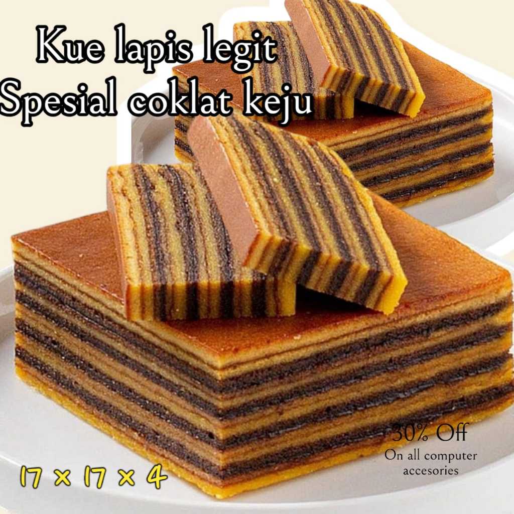 Jual (KUALITAS SUPER) KUE LAPIS LEGIT COKLAT KEJU 17 x 17 ORIGINAL ...