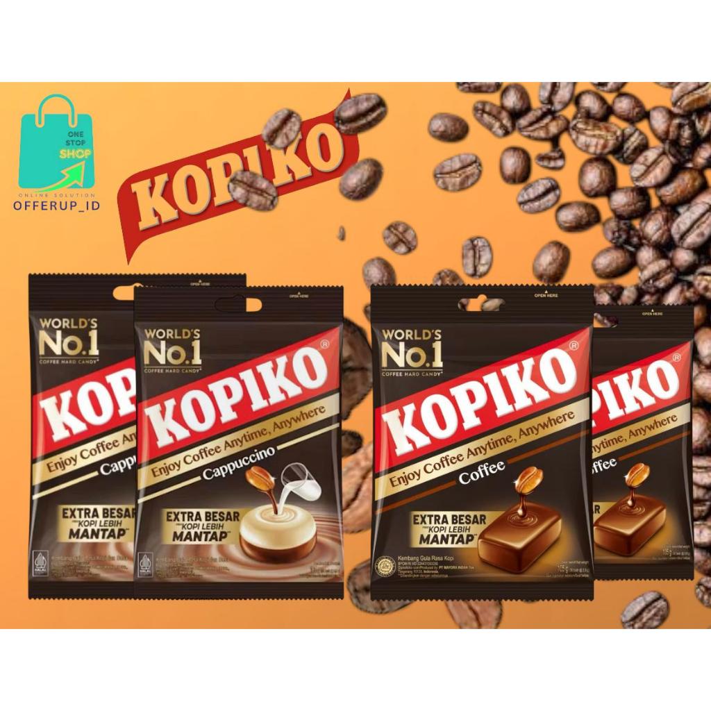 Jual KOPIKO Permen Rasa Kopi Kemasan Bag 175gr Rasa Cappuccino & Coffee ...