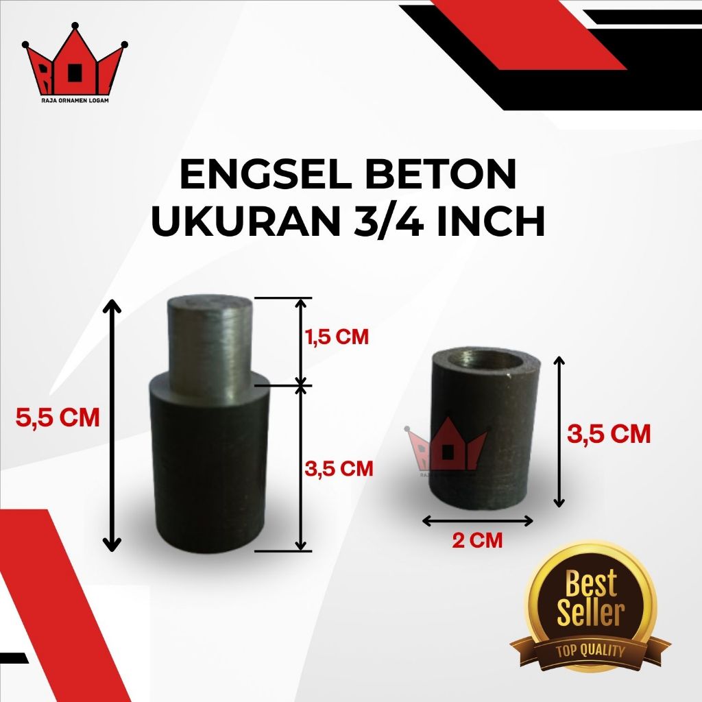 Jual Engsel bubut pagar besi beton berbagai ukuran, 3/4, 5/8, 7/8, 1, 1 ...