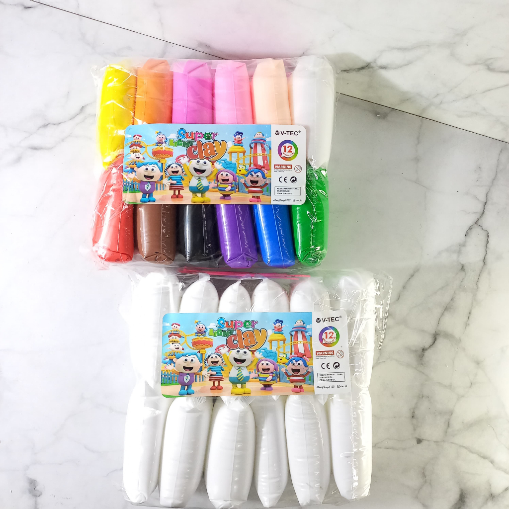 Jual Clay Putih / Clay 12 Warna / Clay Besar / Clay Untuk Prakarya ...
