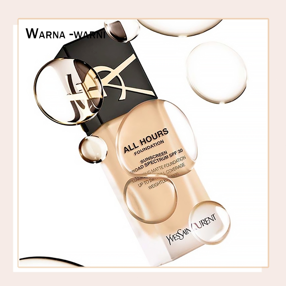 Jual YSL All Hours Foundation Natural Luminous Matte Finish Foundation 24H Longwear Full ...