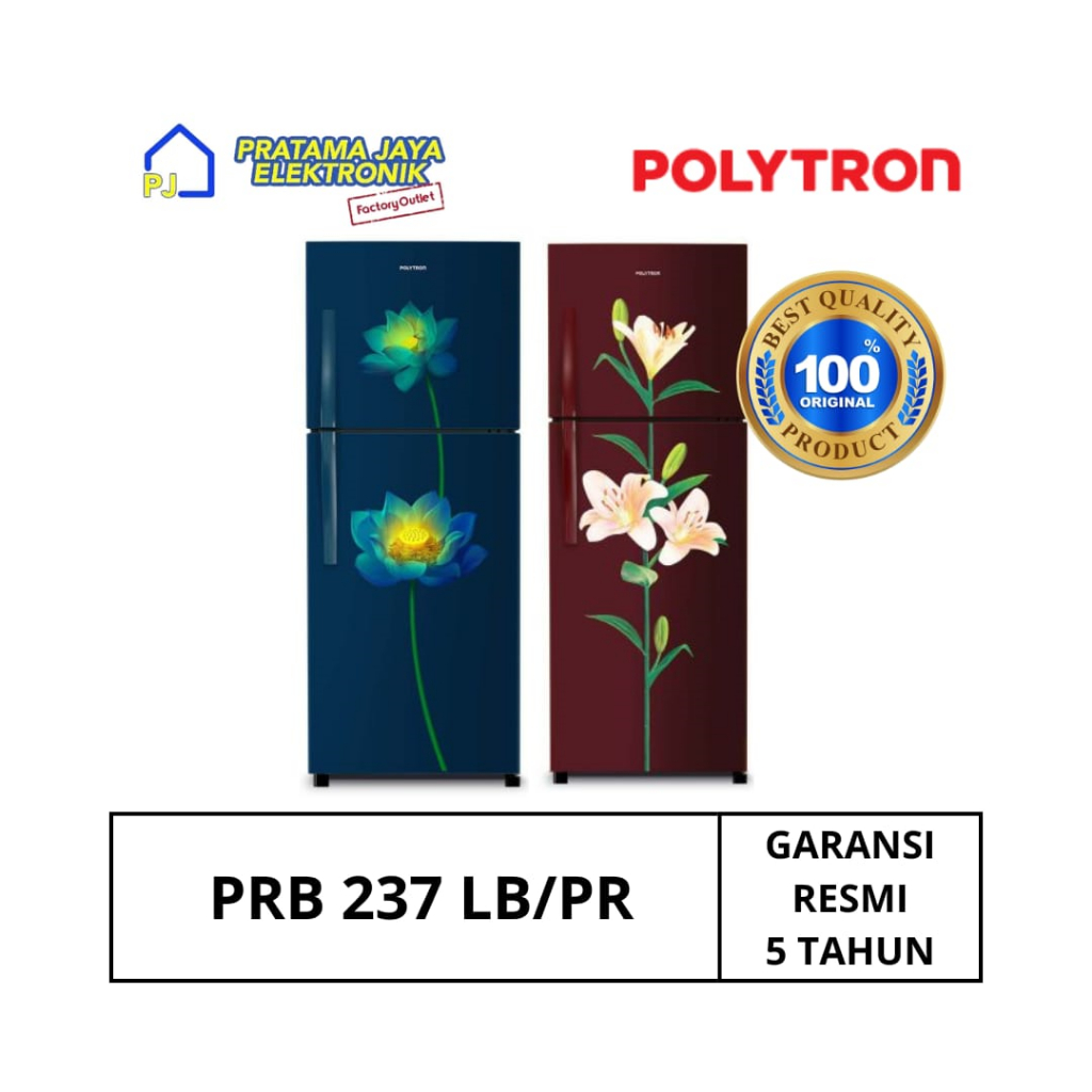 Jual KULKAS POLYTRON 2 PINTU 230 LITER PRB 237 LB/PR | Shopee Indonesia