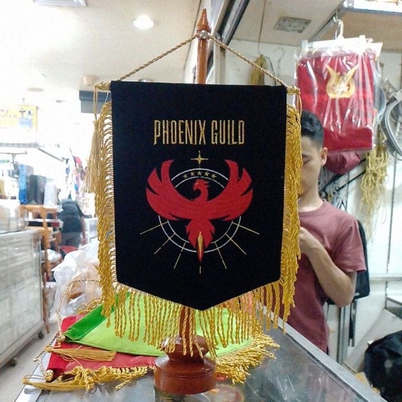 Jual Custom Bendera Vandel meja •Pennant Meja Bordir bendera meja ...