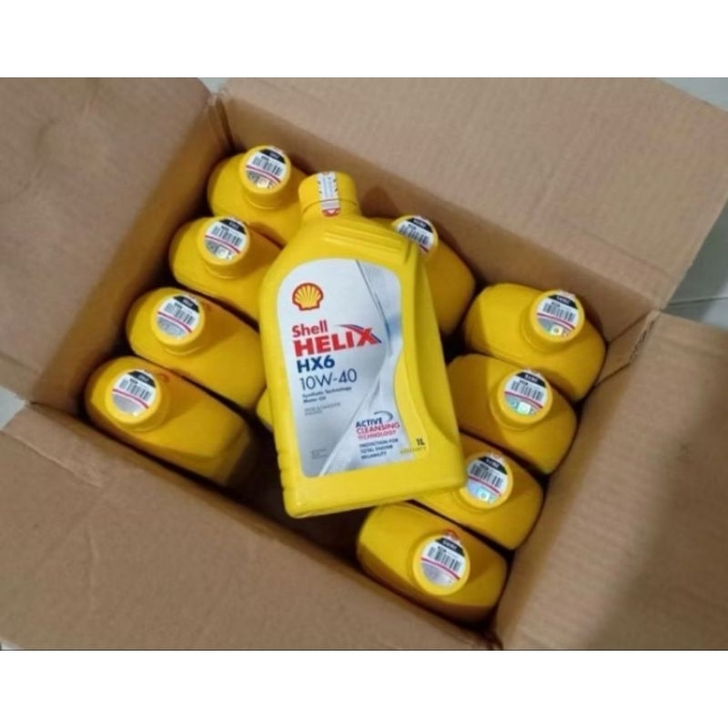 Jual oli Shell HX6 1 liter Motor Oil 10W-40 isi 12 botol (dus) | Shopee ...