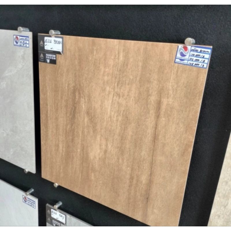 Jual granit lantai 60x60 motif kayu Aliza brown | Shopee Indonesia