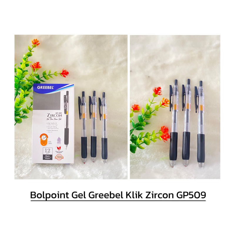 Jual bolpen/pulpen/polpen/bolpoint gel greebel/gel klik GP-509 zircon 0 ...