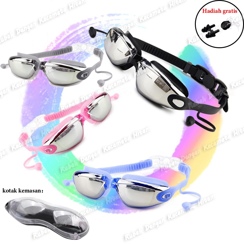 Jual KACAMATA RENANG DEWASA FREE PENUTUP TELINGA Kacamata Renang dengan Penutup Telinga ...