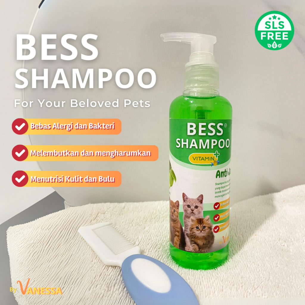 Jual Bess Shampoo Anti Jamur Kutu Vitamin Kulit dan Bulu Kucing Aroma ...