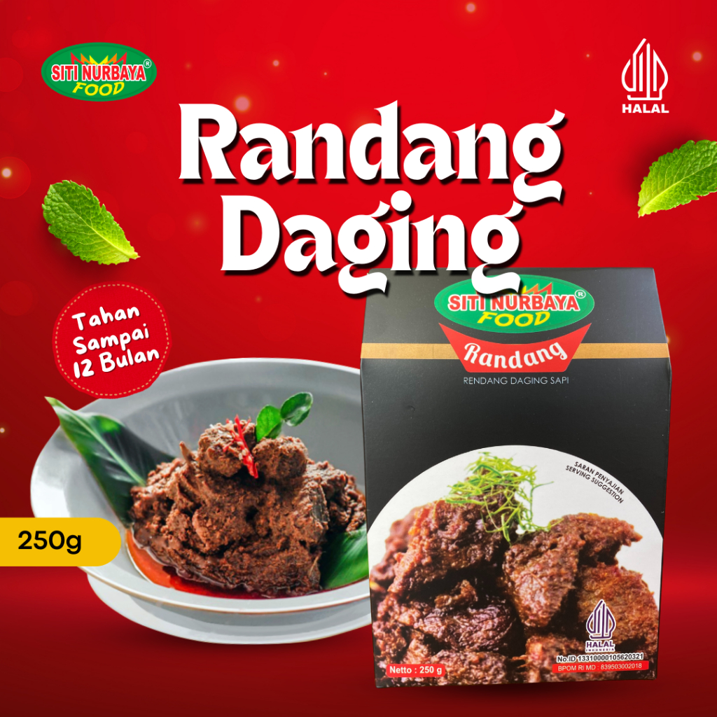 Jual Rendang Daging Sapi (250g) - Siti Nurbaya Food | Shopee Indonesia
