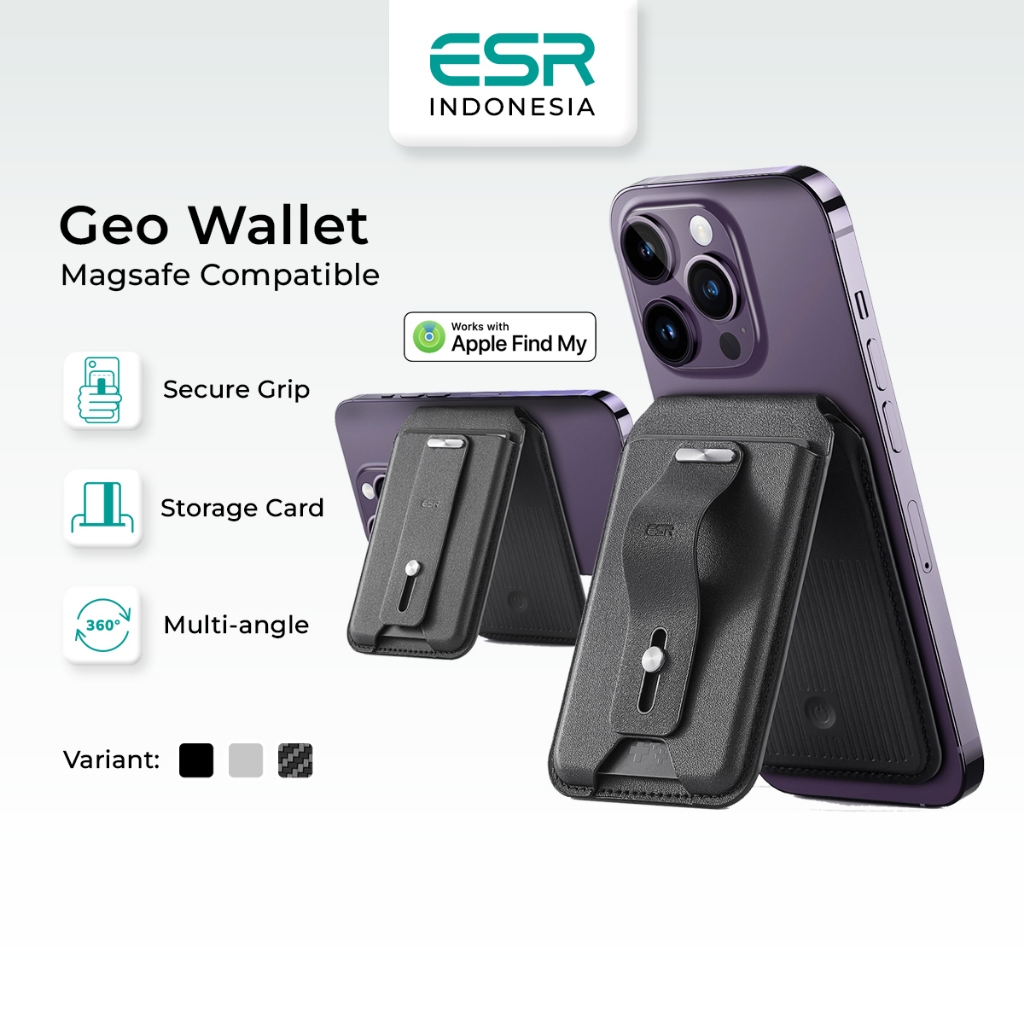 Jual ESR HaloLock Geo Find My Wallet Grip Magsafe Phone Holder Stand | Shopee Indonesia