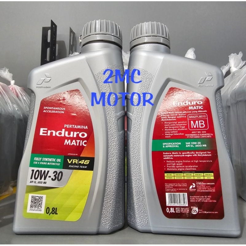 Jual Oli Motor Pertamina Enduro Matic 10W-30 0.8ML /Oli Mesin Motor Matic All merk 110-125CC ...