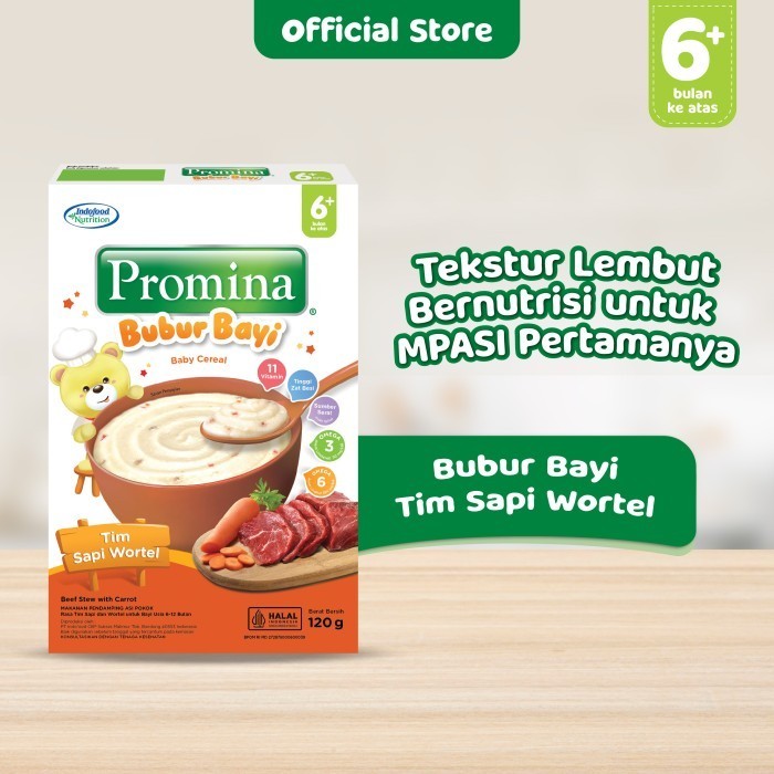 Jual Promina - Bubur Beef Stew with Carrot - Tim Sapi dan Wortel 120 gr ...