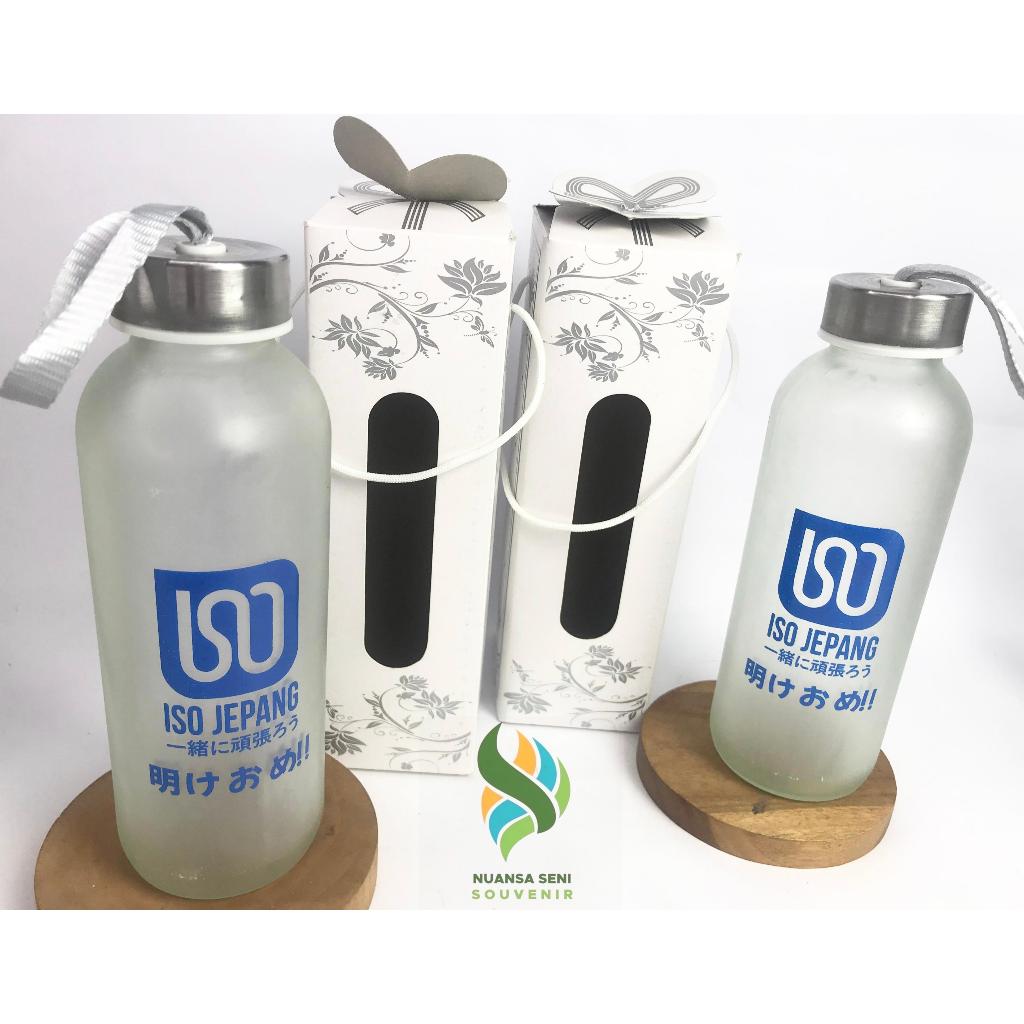 Jual Souvenir Botol Kaca Doff 420ml Tumbler Minum Beling Sablon Kemas ...